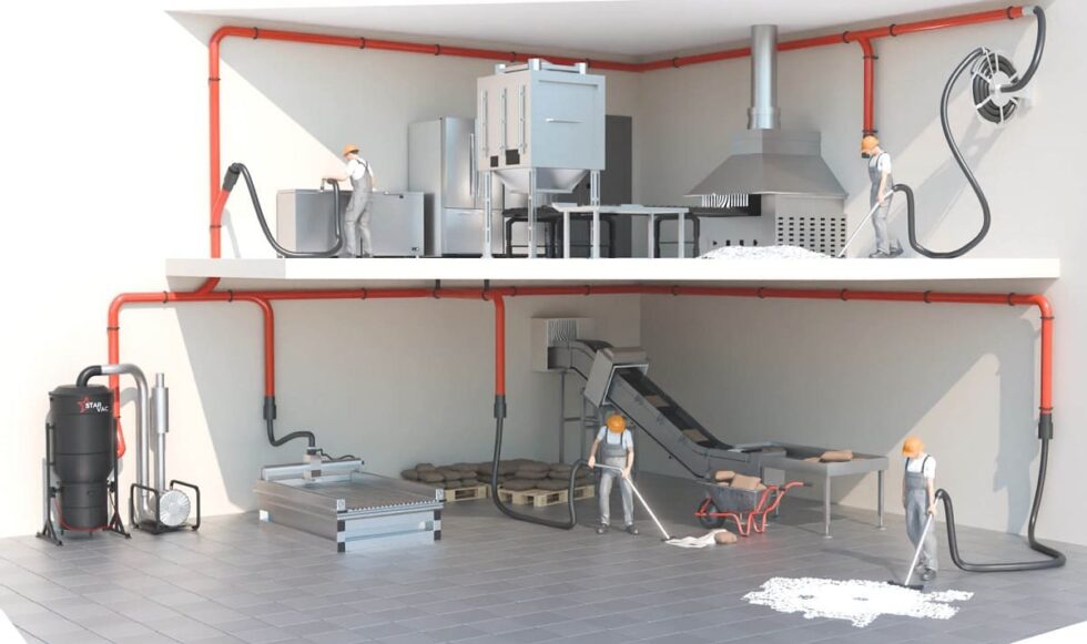 Industrial Central Vacuum Systems | Starvac: Clean efficiently